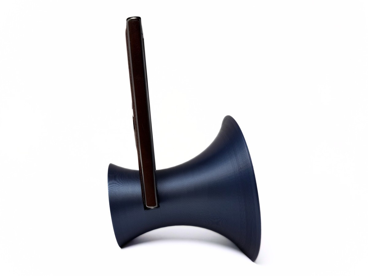 3D Printed Phone Amplifier Stand - Cobalt