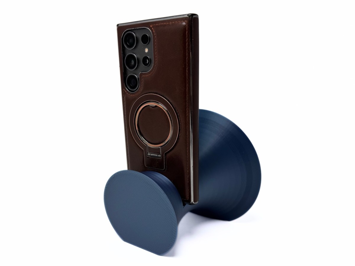3D Printed Phone Amplifier Stand - Cobalt